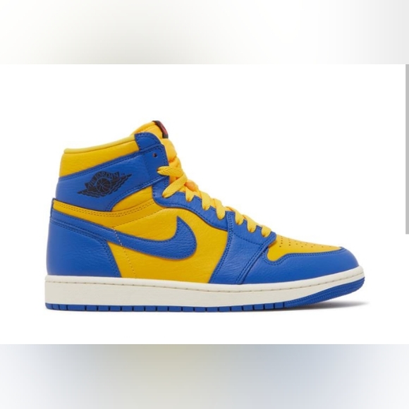 Jordan | Shoes | Jordan Retro Og High Blue And Yellow W Reverse Laney ...